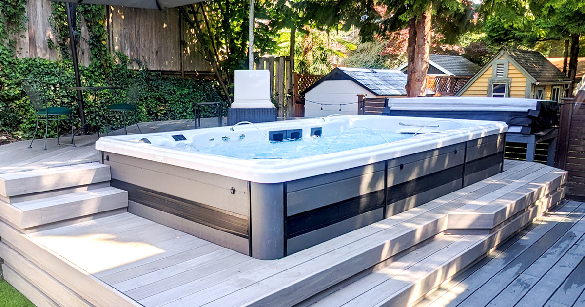Transforming a small backyard into a swim spa oasis - H2X Blog